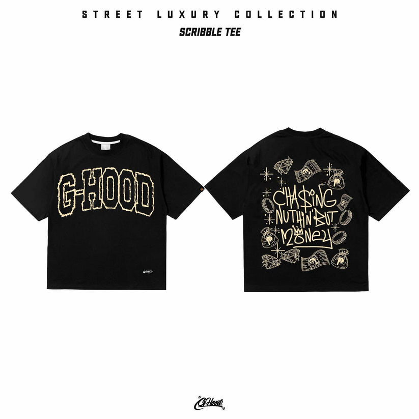 SCRIBBLE TEE – GORILLA HOOD
